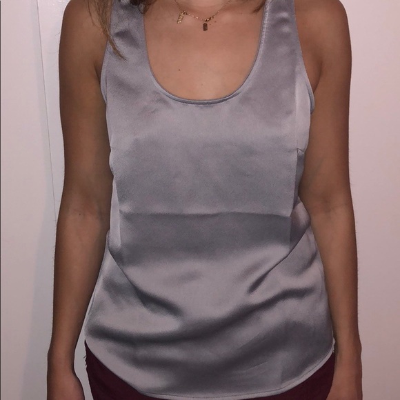Banana Republic | Tops | Silky Silver Tank Top | Poshmark